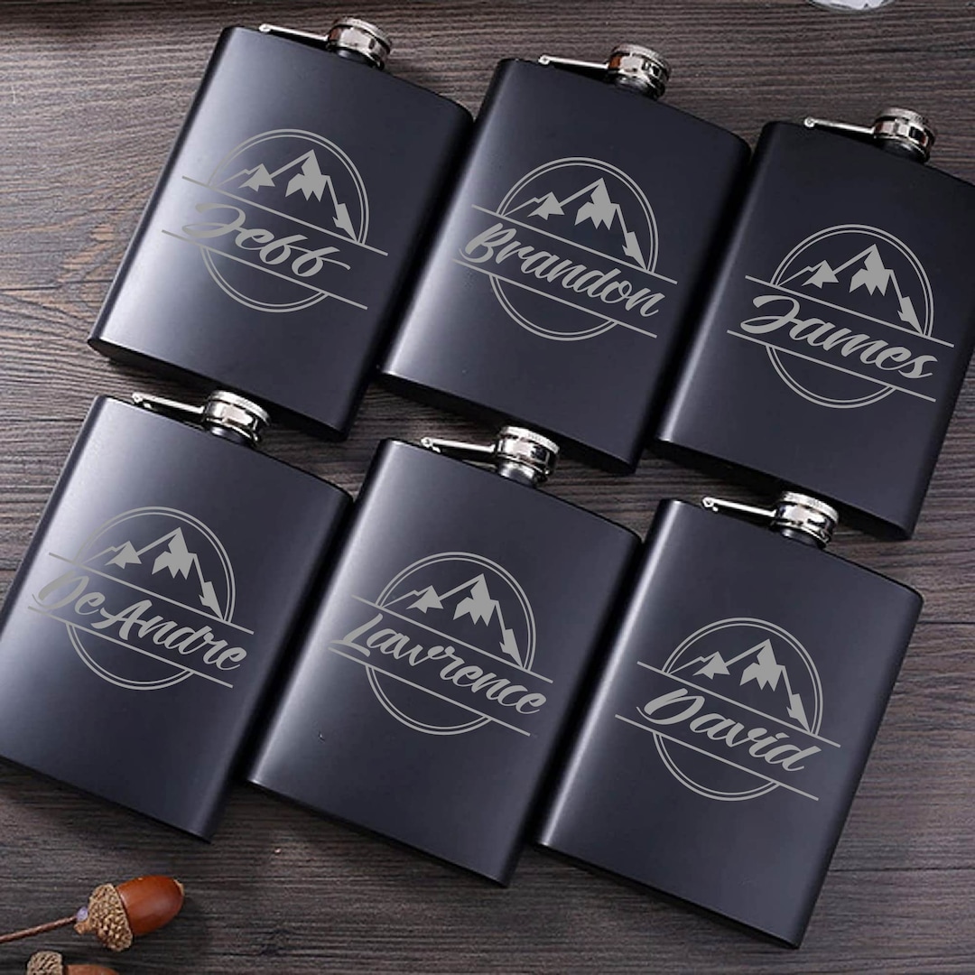 Personalized Groomsmen Flasks, Groomsman Gift, Gifts for Wedding Party ...