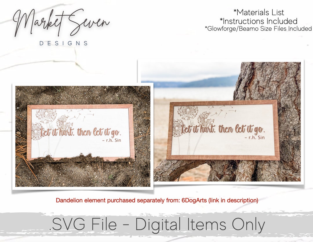 Let It Go SVG - Laser Cut File - Etsy