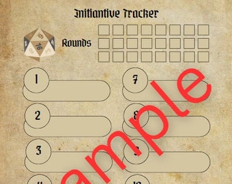 Printable Dnd 5e Initiative Tracker | Dungeons & Dragons - Etsy