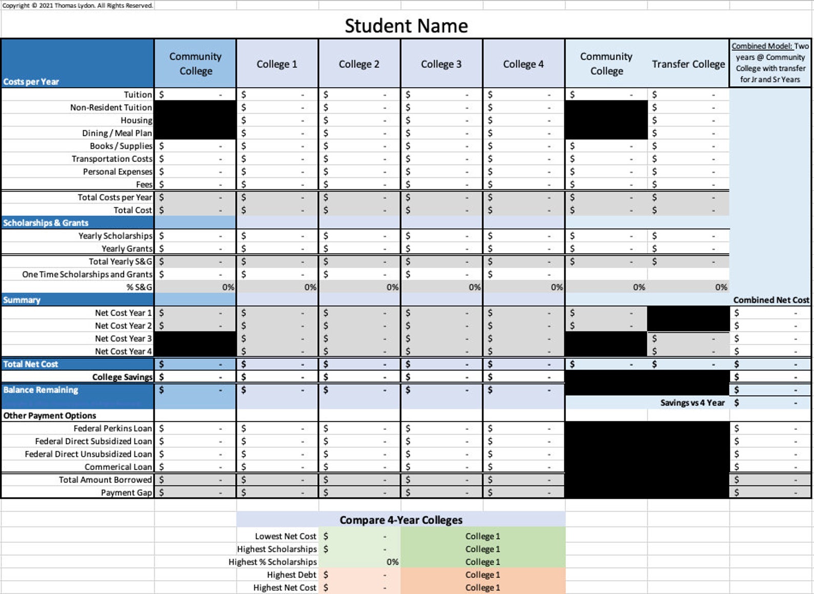 Cost Comparison Excel Template Prntbl concejomunicipaldechinu gov co