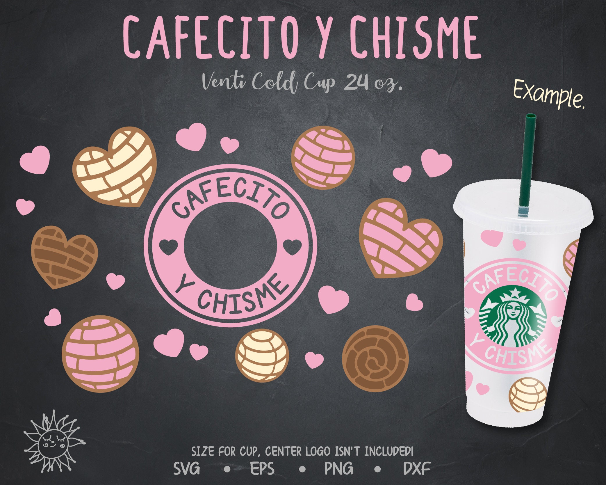 Cafecito Y Chisme Starbucks Wrap Svg Valentines Day Etsy