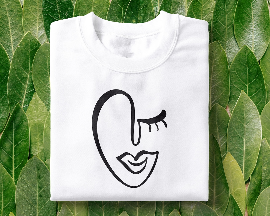 Abstract Face T-shirt: Minimalist Line Art Tee - Etsy