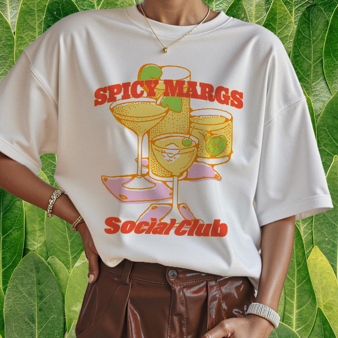 Spicy Margs T-shirt, Spicy Margarita Club T-shirt, Margarita Graphic ...