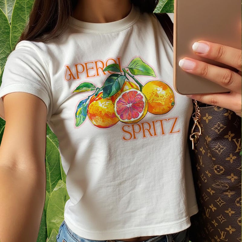 Aperol spritz v neck shirt - Etsy.de