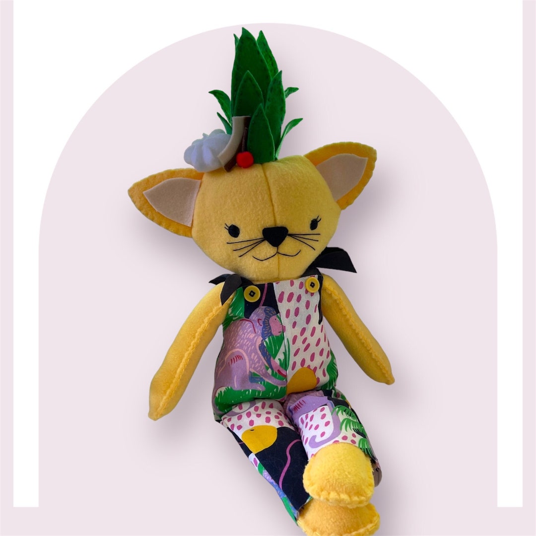 Pina Colada Cat Plush | Kawaii Cat Plush | Cute Cat Decor | Nursery ...