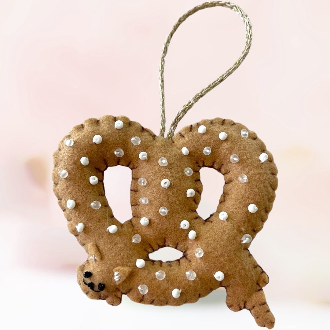 Pretzel Cat Ornament Kawaii Cat Bakery Cat - Etsy