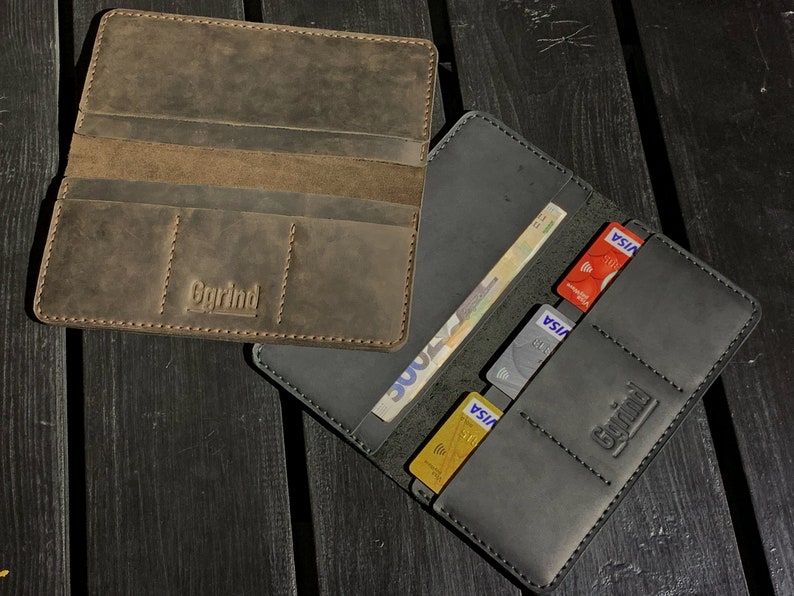 Long Wallet, Man Long Leather Wallet, Personalized Long Bifold Wallet ...