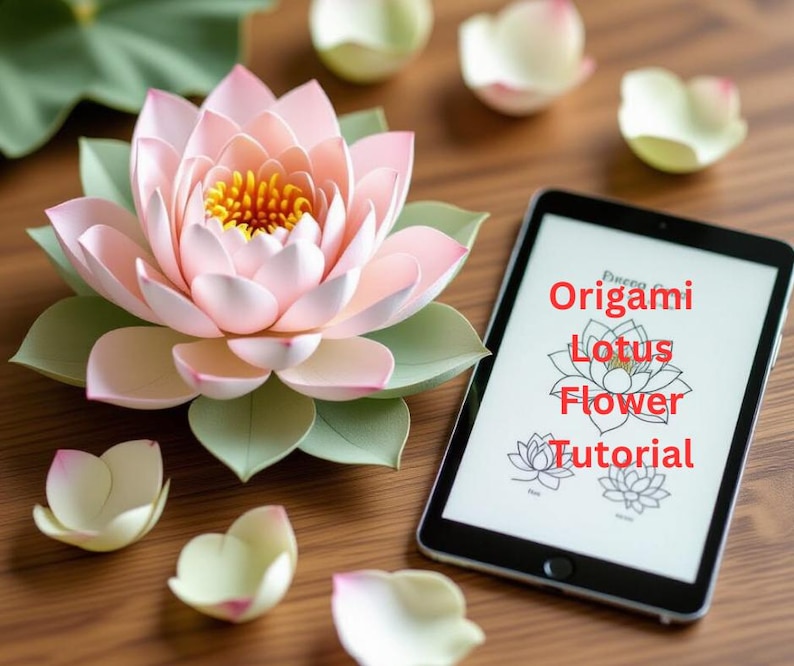 Origami Lotus Flower Step-by-step Guide | Printable Paper Folding ...