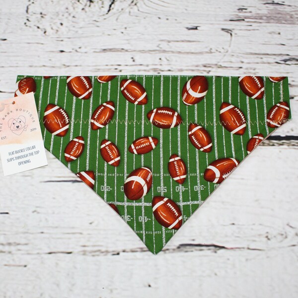 Football Over Collar Bandana - Etsy