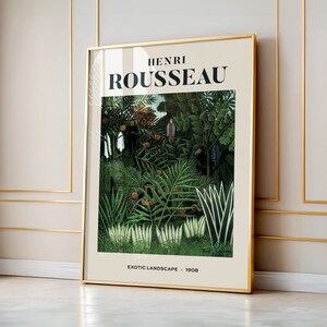 Henri Rousseau Exhibition Poster, Famous Gallery Wall Art Print, Floral ...