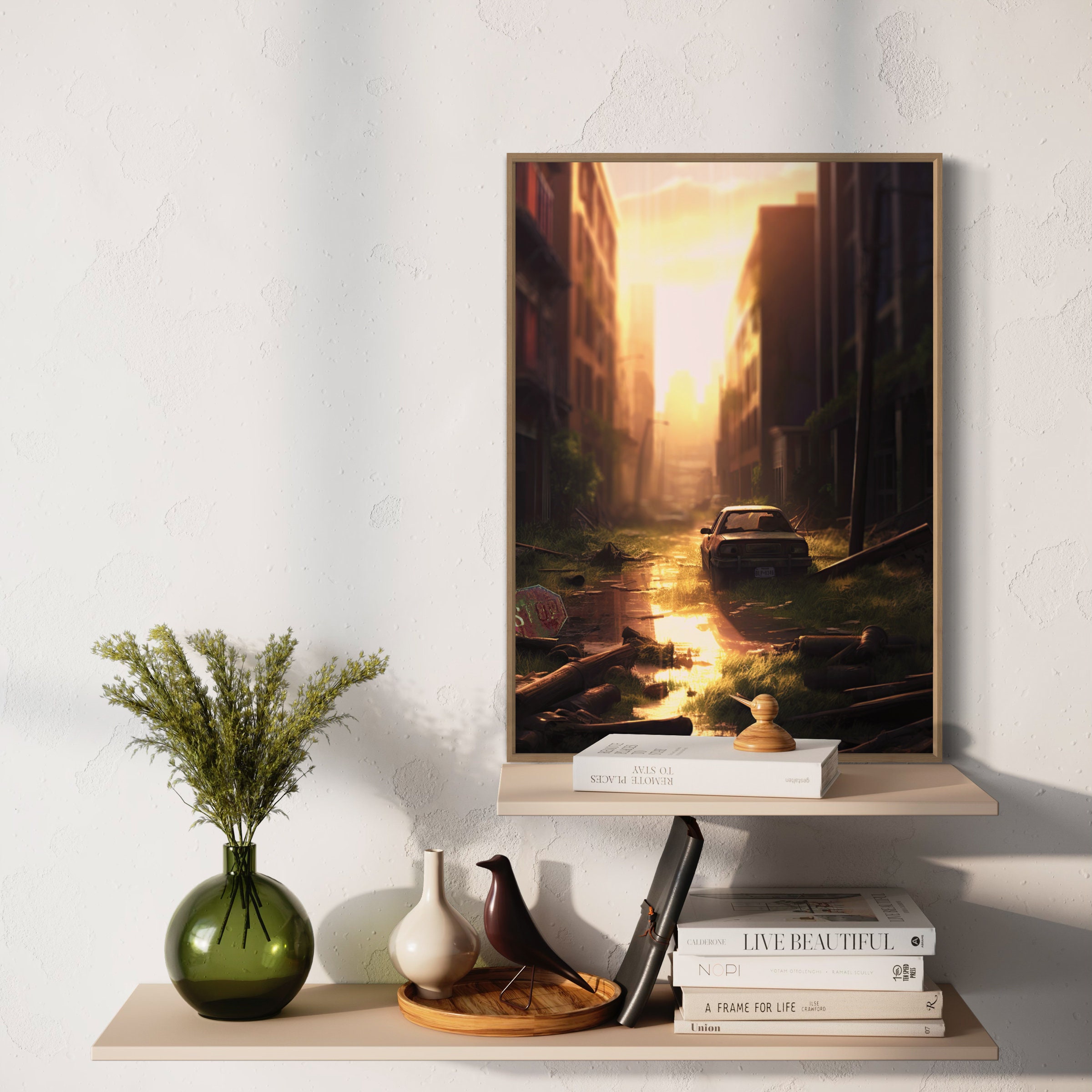 Fallout City Wall Art, Apocalyptic Wasteland Art Print, Dystopian ...