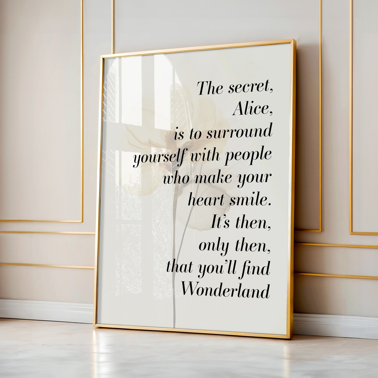 Alice in Wonderland Art Print, Motivational Quote Wall Art, Movie Quote ...