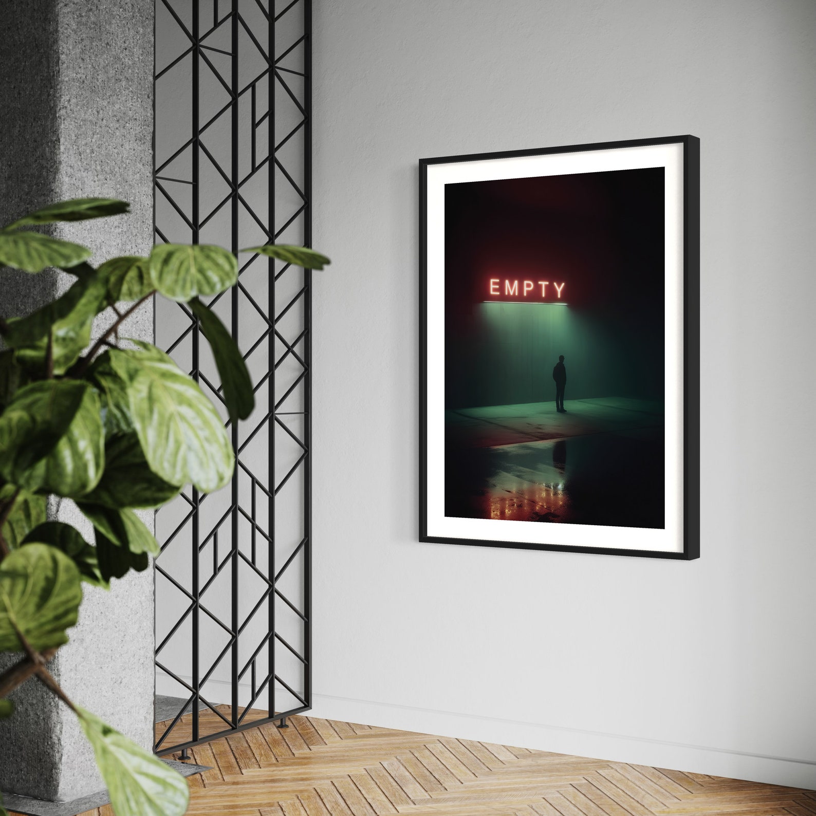 Night Photography Print, Empty Void Artwork, Spooky Vibe 3D Render ...