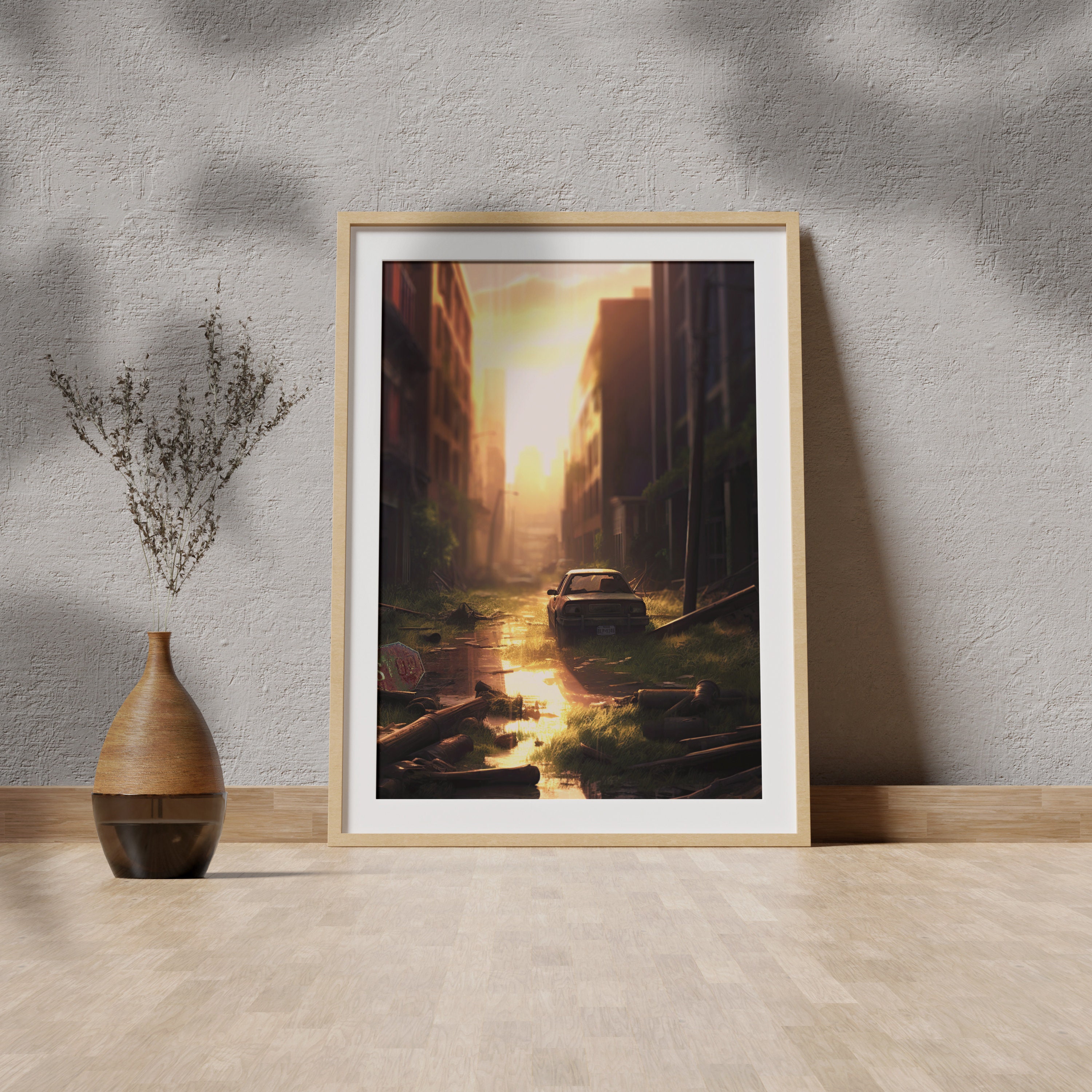 Fallout City Wall Art, Apocalyptic Wasteland Art Print, Dystopian ...