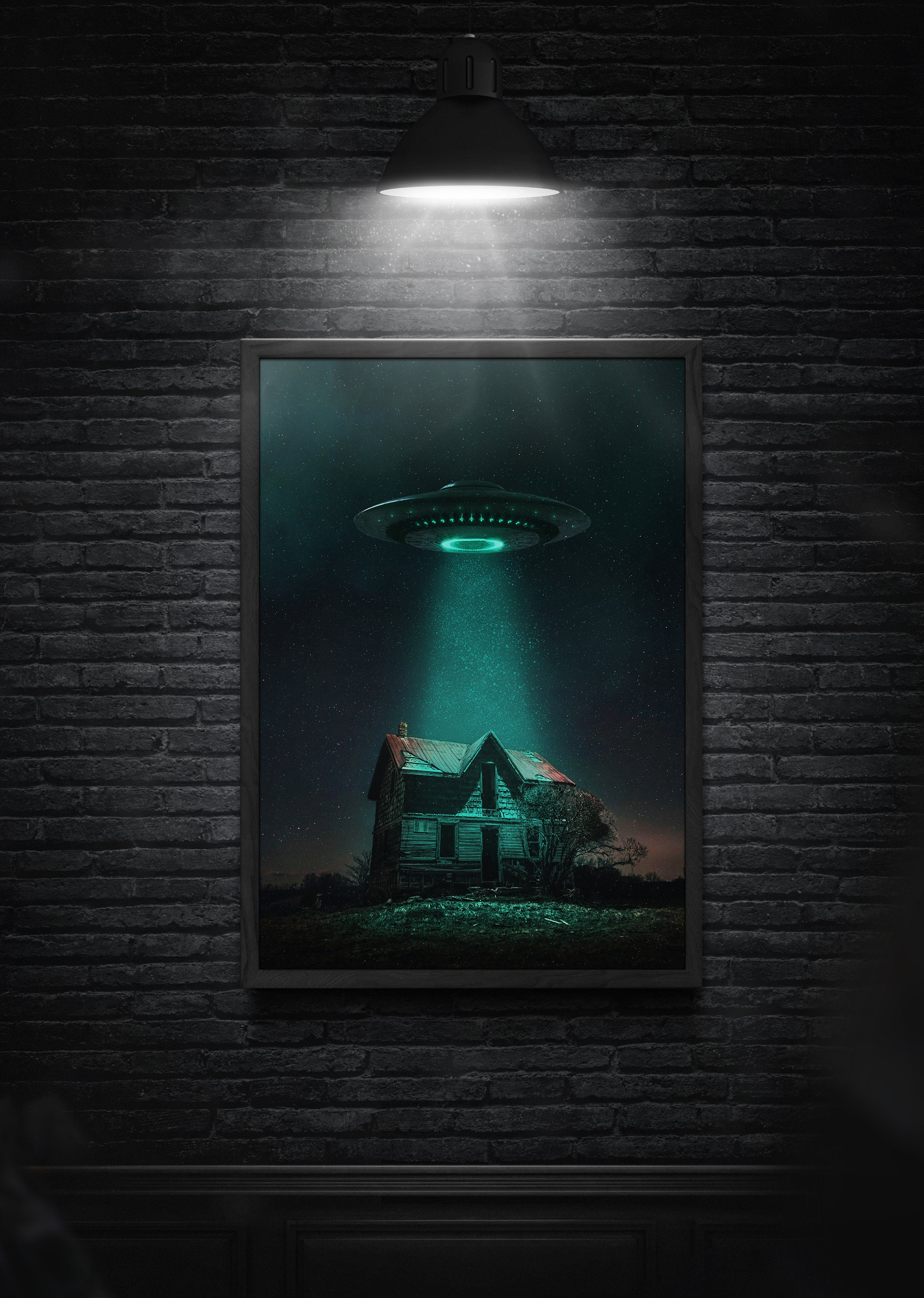 Alien UFO Print Alien Wall Art for Sci-fi Fans Conspiracy - Etsy