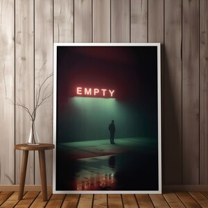Night Photography Print, Empty Void Artwork, Spooky Vibe 3D Render ...