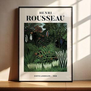 Henri Rousseau Exhibition Poster, Famous Gallery Wall Art Print, Floral ...