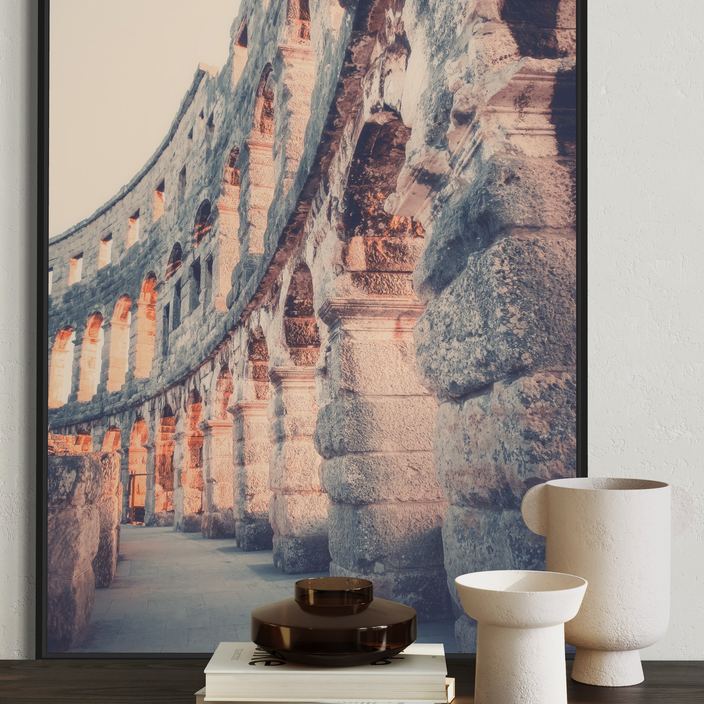 Roman Colosseum Art Print, Roman Empire Wall Art, Vintage Italian ...