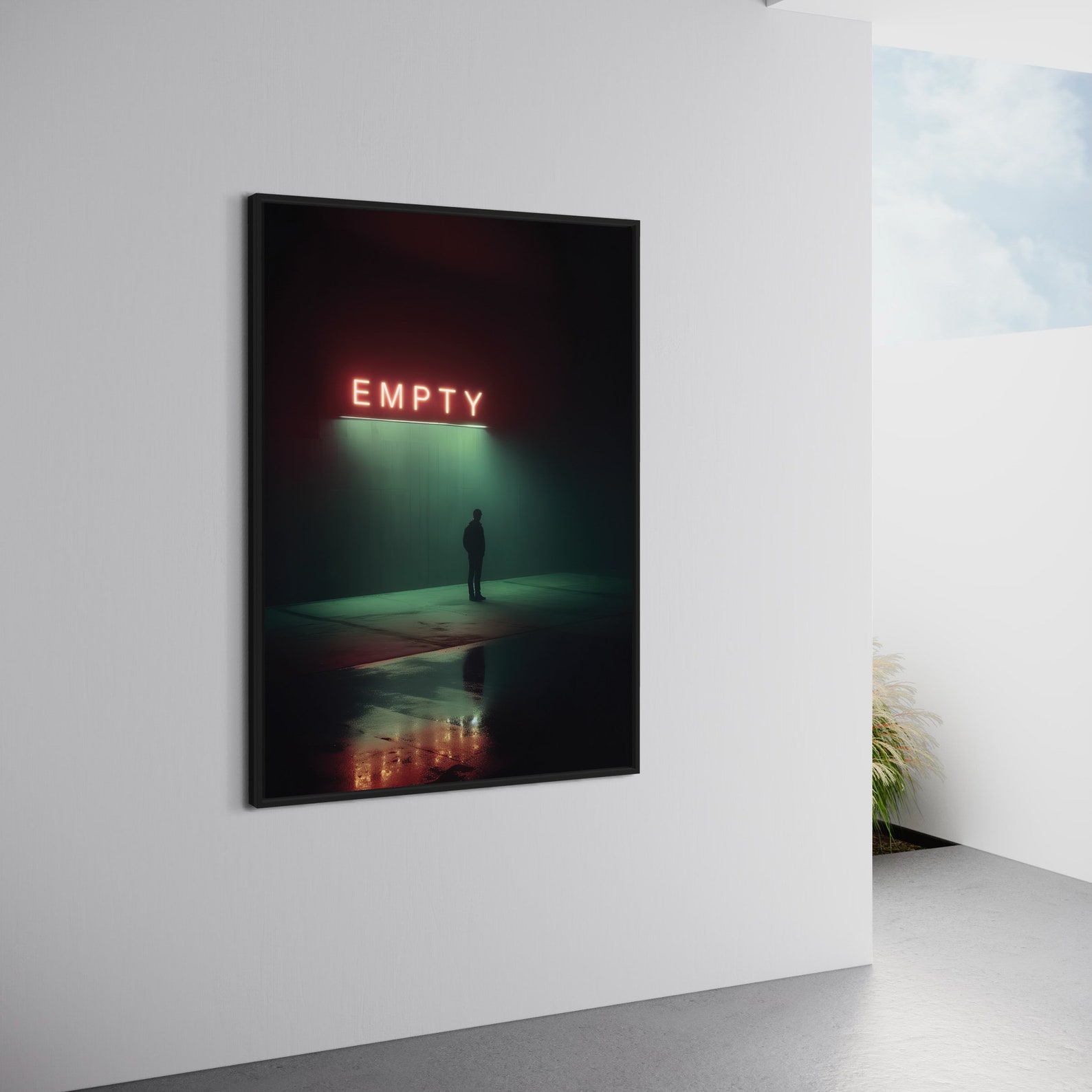 Night Photography Print, Empty Void Artwork, Spooky Vibe 3D Render ...