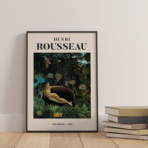 Henri Rousseau Dream Poster, Famous Gallery Wall Art Print, Floral Wall ...
