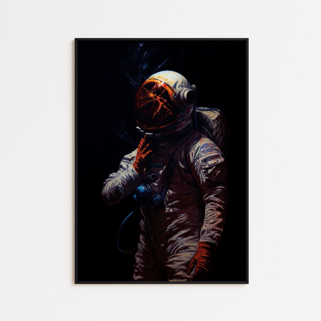 Astronaut Scifi Wall Art, Spaceman Modern Art, Cyberpunk Poster ...