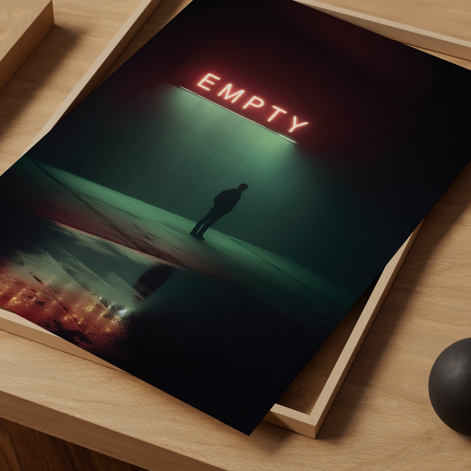 Night Photography Print, Empty Void Artwork, Spooky Vibe 3D Render ...
