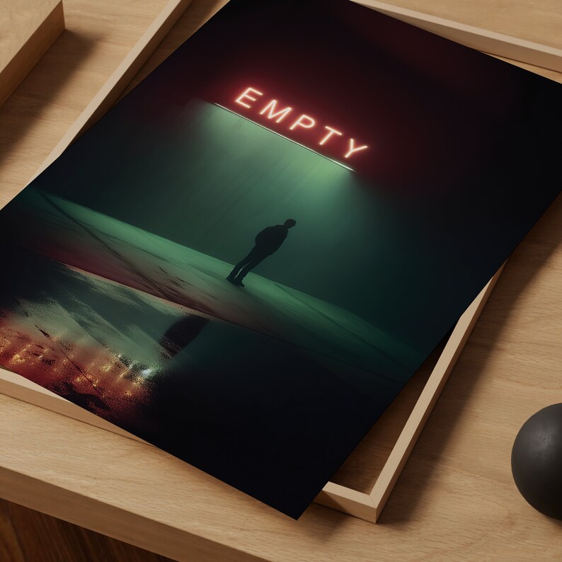 Night Photography Print, Empty Void Artwork, Spooky Vibe 3D Render ...