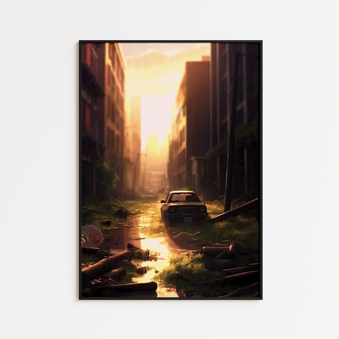 Fallout City Wall Art, Apocalyptic Wasteland Art Print, Dystopian ...