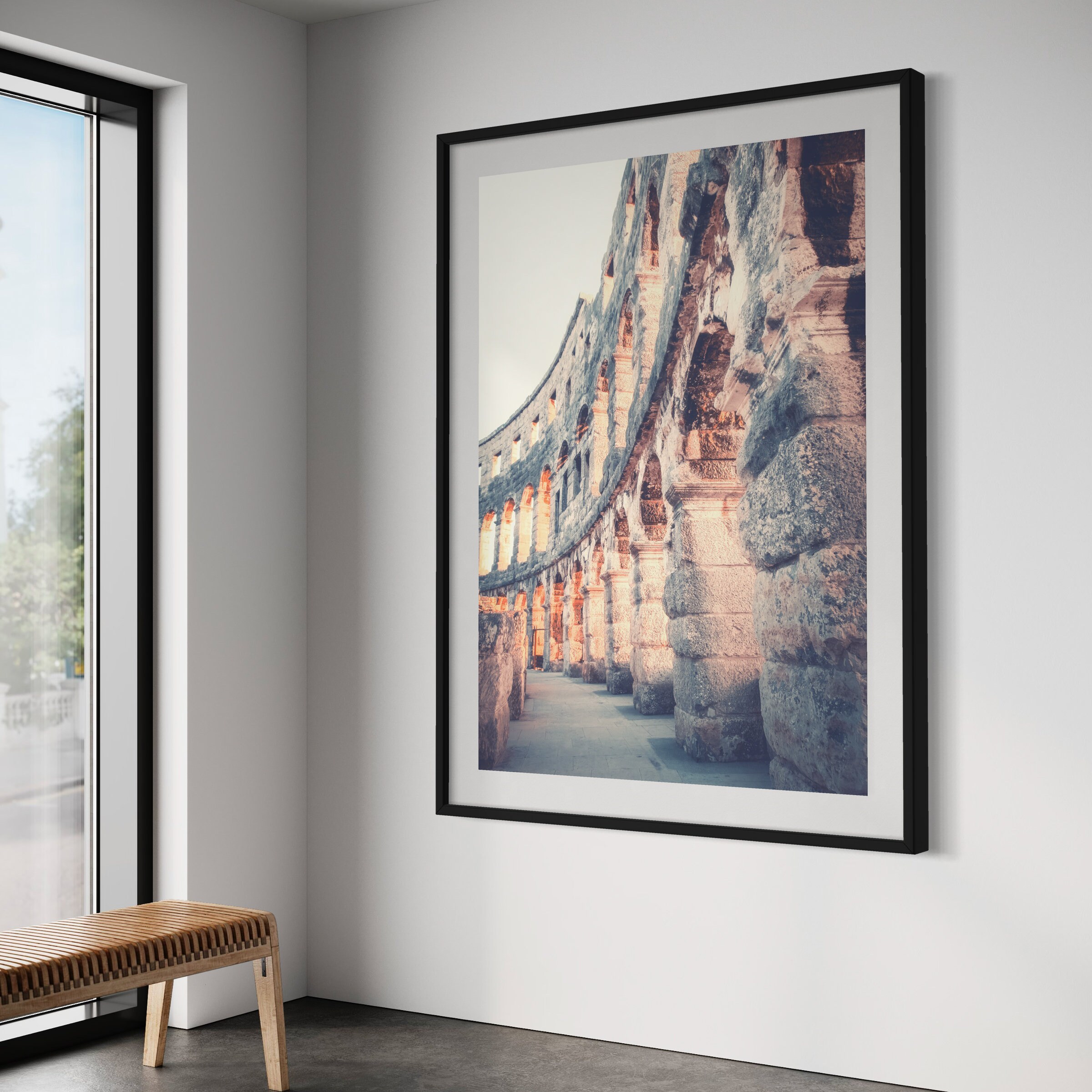 Roman Colosseum Art Print, Roman Empire Wall Art, Vintage Italian ...