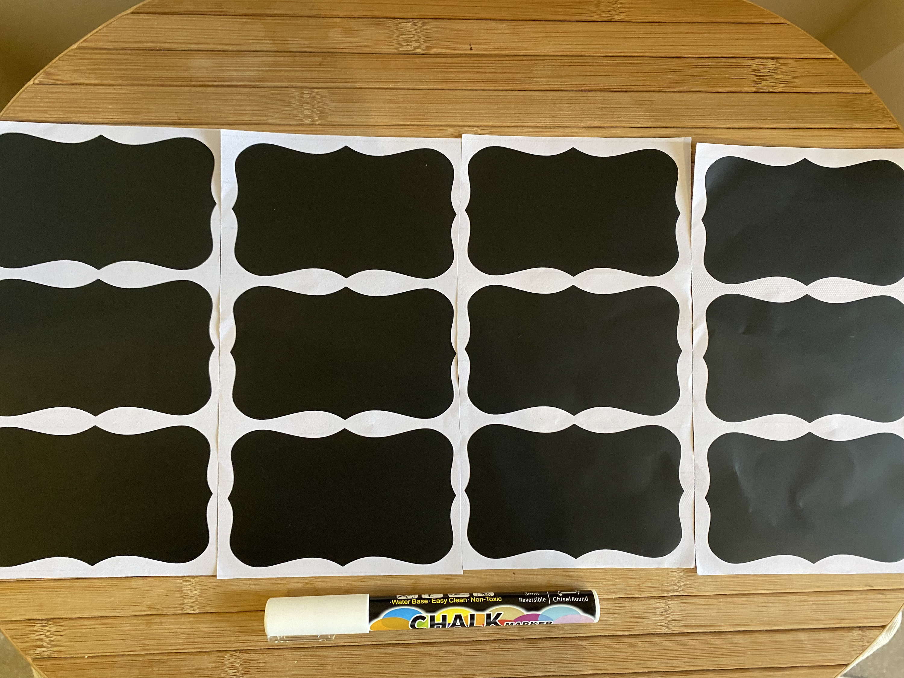 12 Large Chalkboard Labels With Pen Set Blackboard Chalk | Etsy