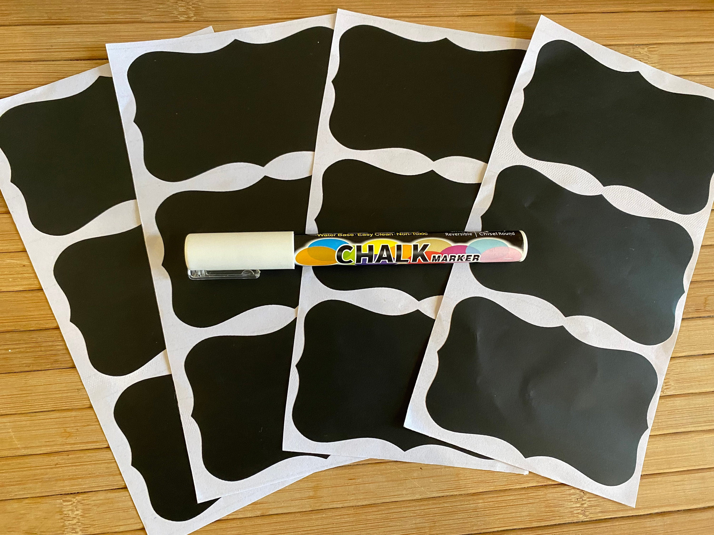 12 Large Chalkboard Labels With Pen Set Blackboard Chalk | Etsy