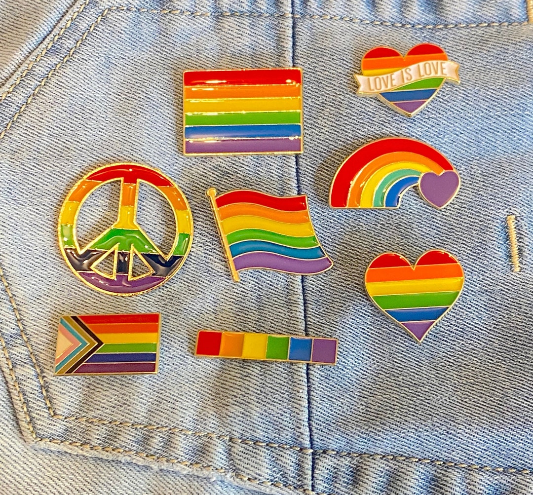 Lgbt Gay Pride Enamel Pin Badge Badges Brooch Lesbian Progress Etsy