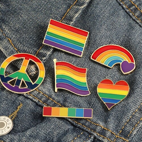 LGBTQ Progress Pride Rainbow Flag Pin Badge - Etsy