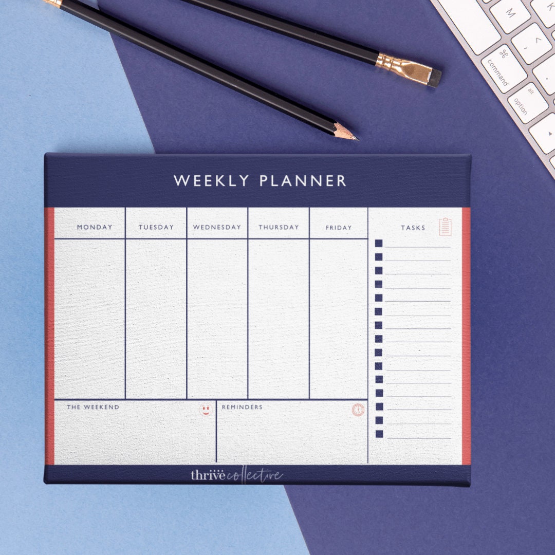 A4 Weekly Planner Desk Pad Weekly Planner Planner Pad | Etsy