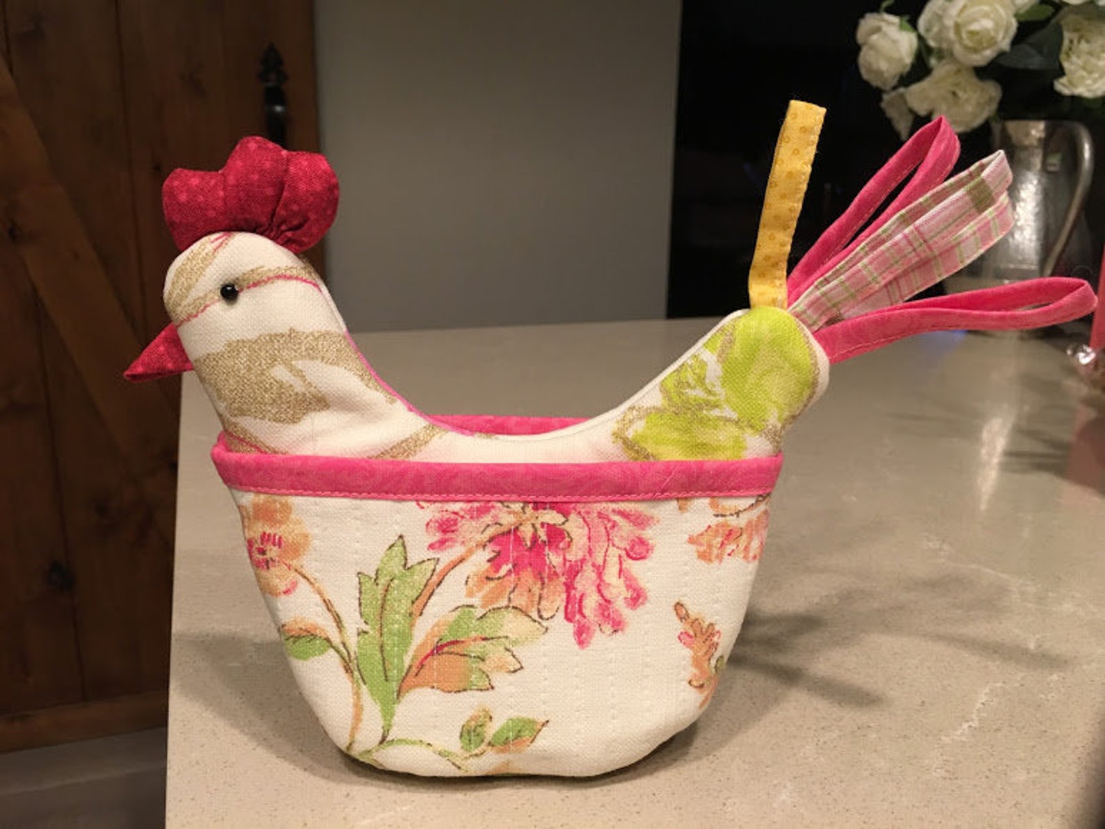 Downloadable PDF Sewing Pattern, Quilting Kitchen Gloves, Chicken Pot ...