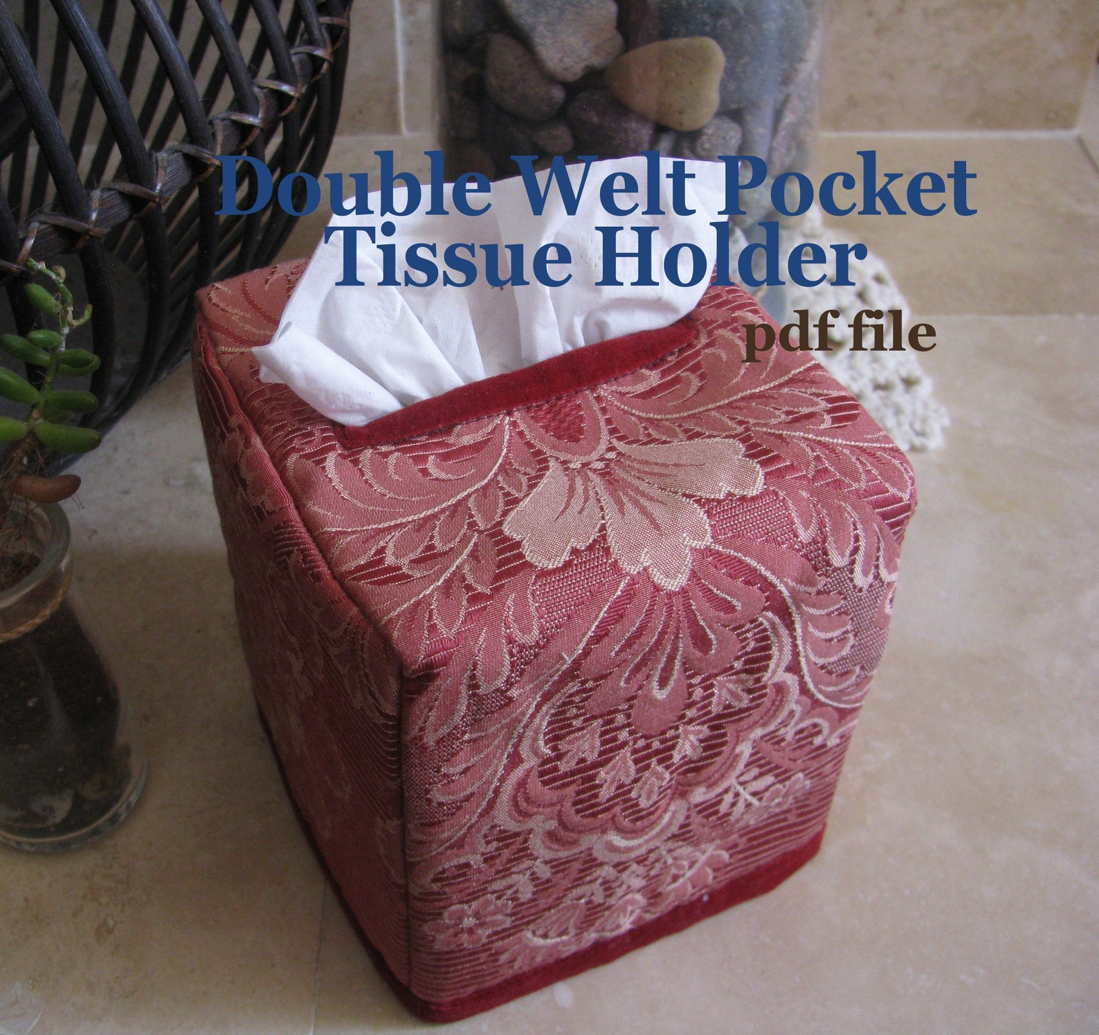 Double Welt Pocket Tissue Holder Pattern for Beginners, DIGITAL PDF ...
