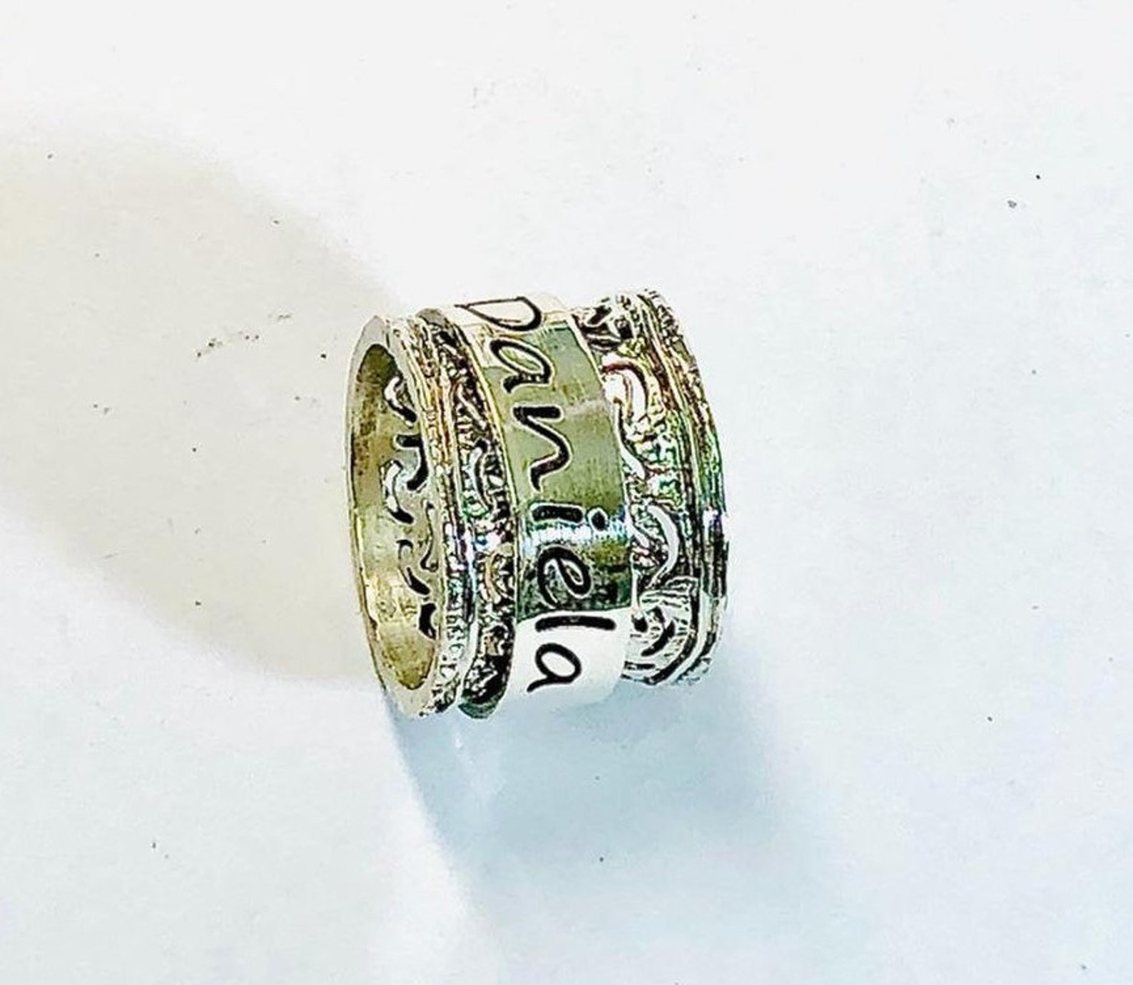 Sterling Silver Name Ring Engraved Name Ring Personalized - Etsy