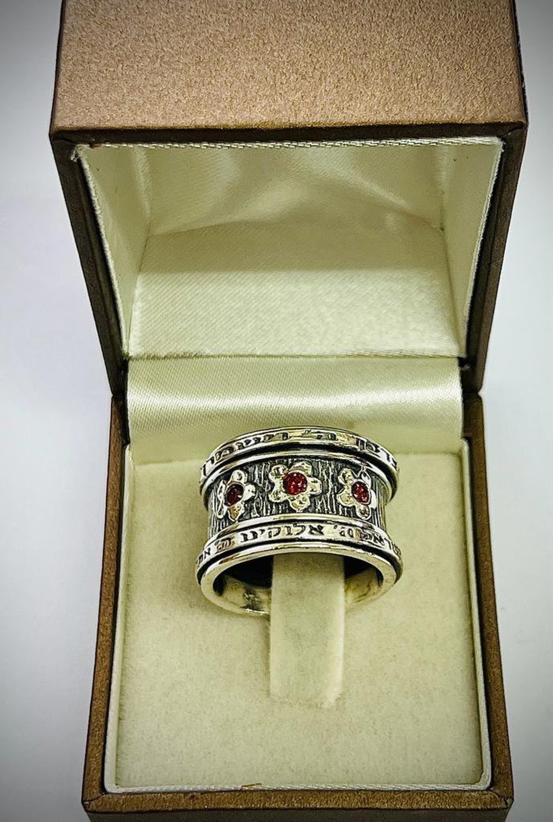 God Bless & Hear Israel Ring, Shma Israel Ring, 925 Sterling Silver ...