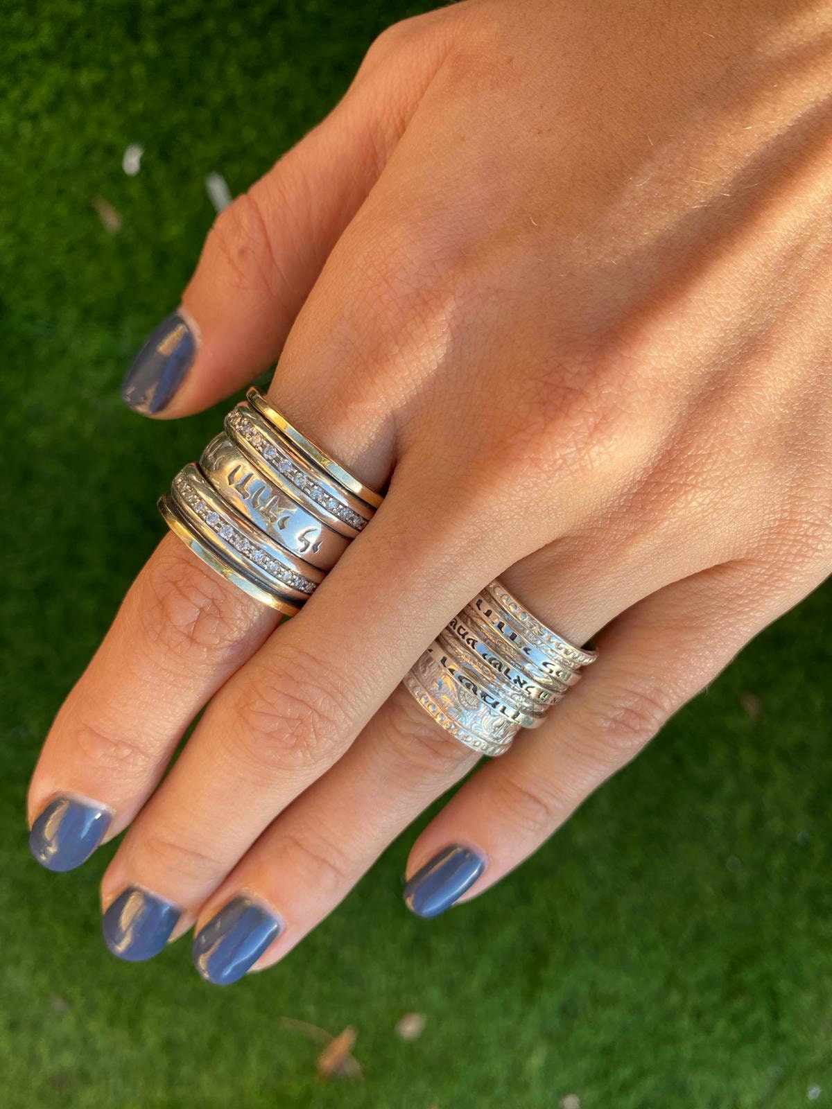 Silver Hebrew Spinner Ring Bible Ring Jewish Wedding Ring | Etsy