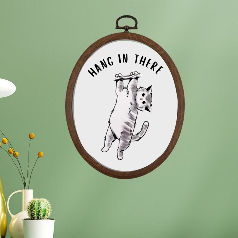 Cat Poster Hang in There - Etsy