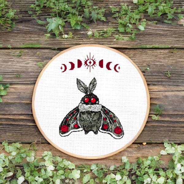 Mothman Cross Stitch Pattern - Etsy