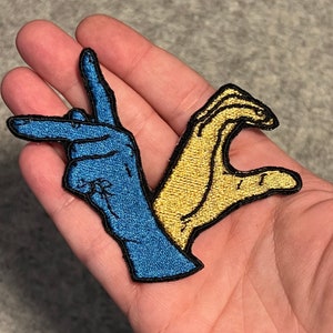 Embroidered Patch KC Sign Language Hands • Kansas City • ASL • Chiefs ...