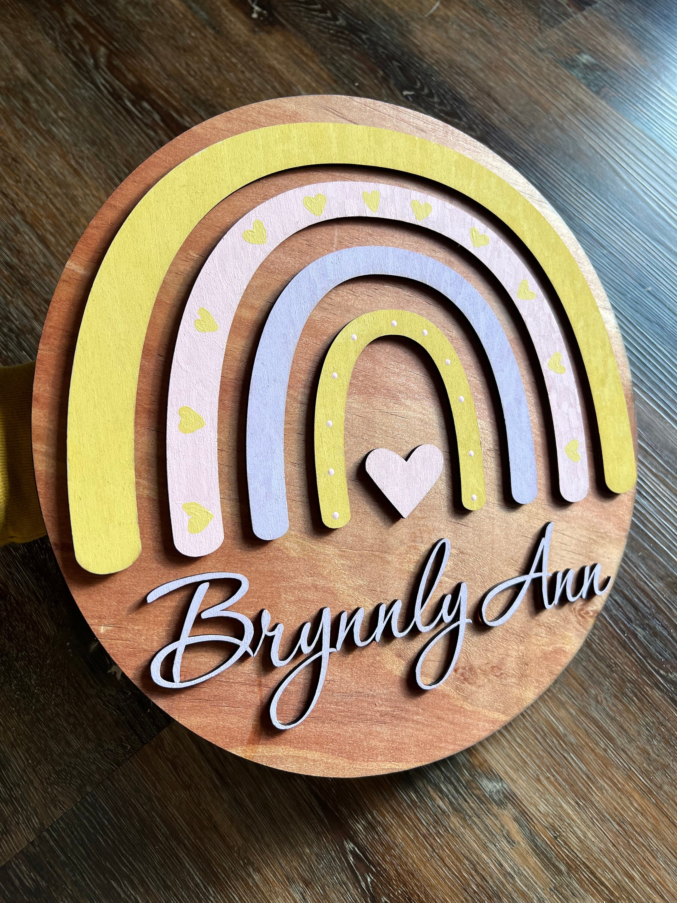 Boho Rainbow Nursery Sign, Door Sign, Handmade, Custom - Etsy