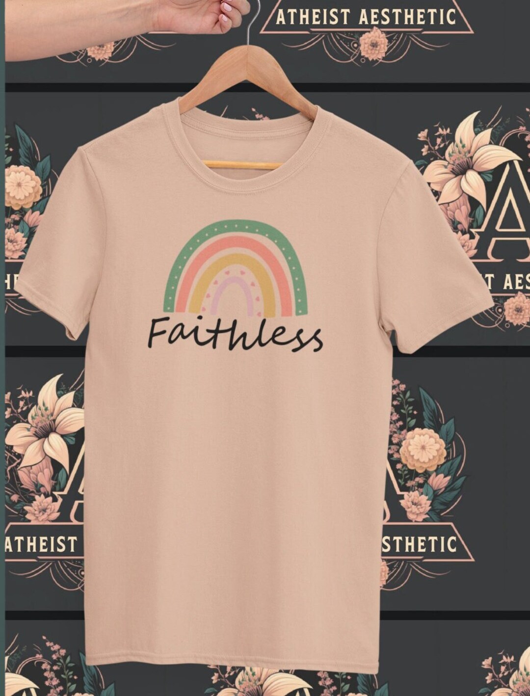 Faithless Boho Tee, Atheist Boho Shirt - Etsy UK
