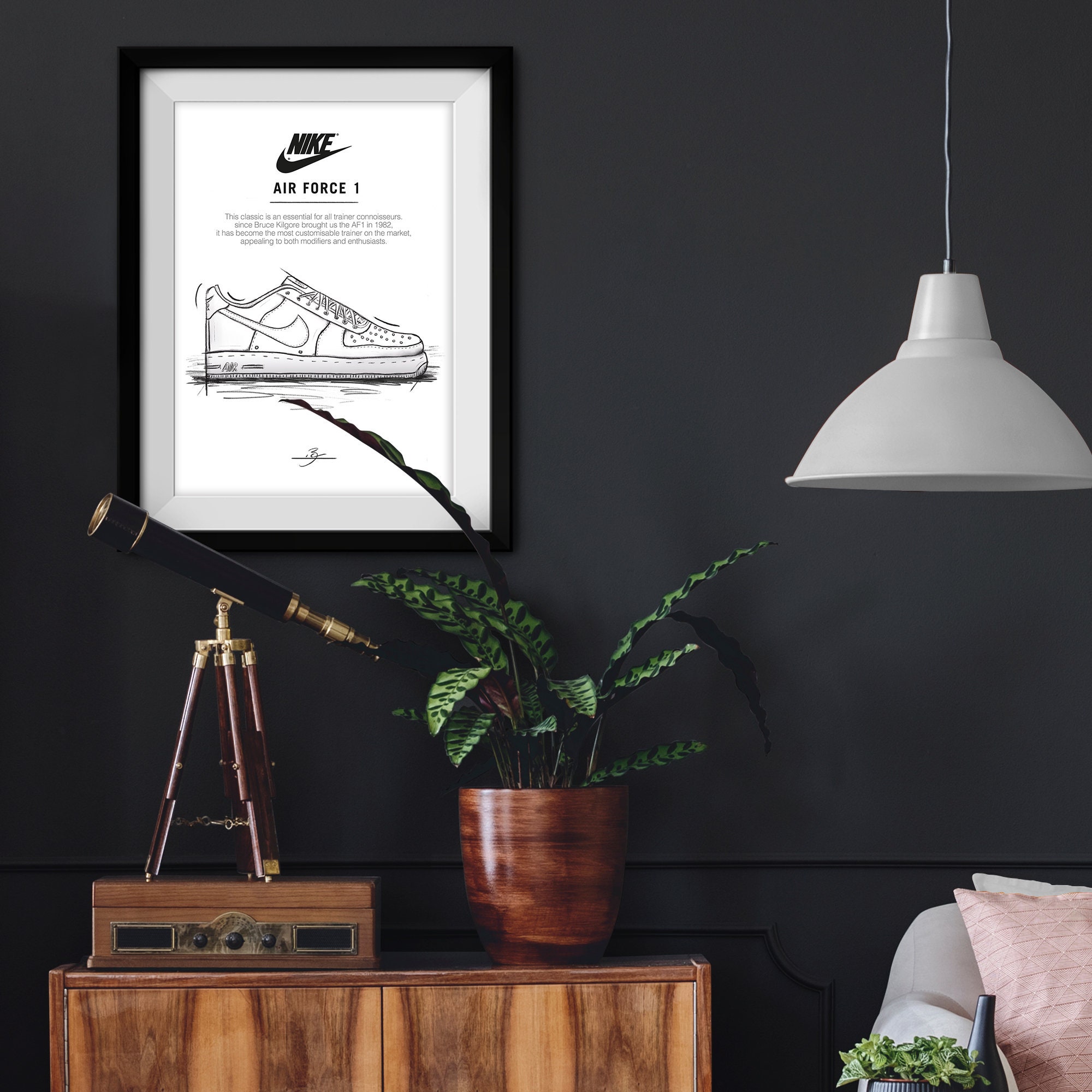 Nike Air Force 1 Trainer Print. A3 and A4. | Etsy UK