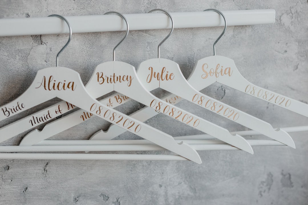 Custom Hangers Decal Set for Wedding, Personalised Vinyl Stickers ...