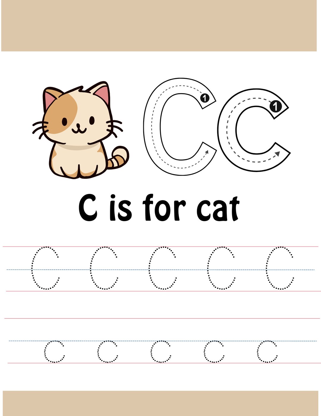 Alphabet Tracing Worksheet! All 26 Letters - Etsy