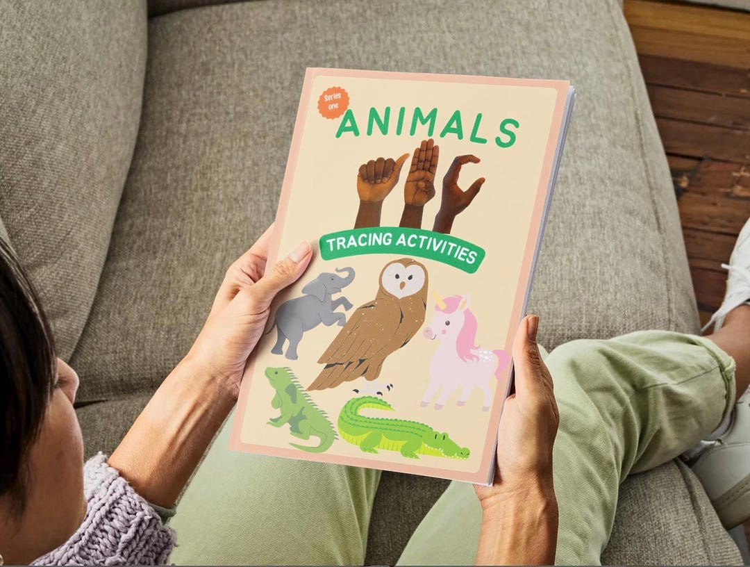 ASL Animal Alphabet Tracing Workbook | A-Z Sign Language and Finger ...