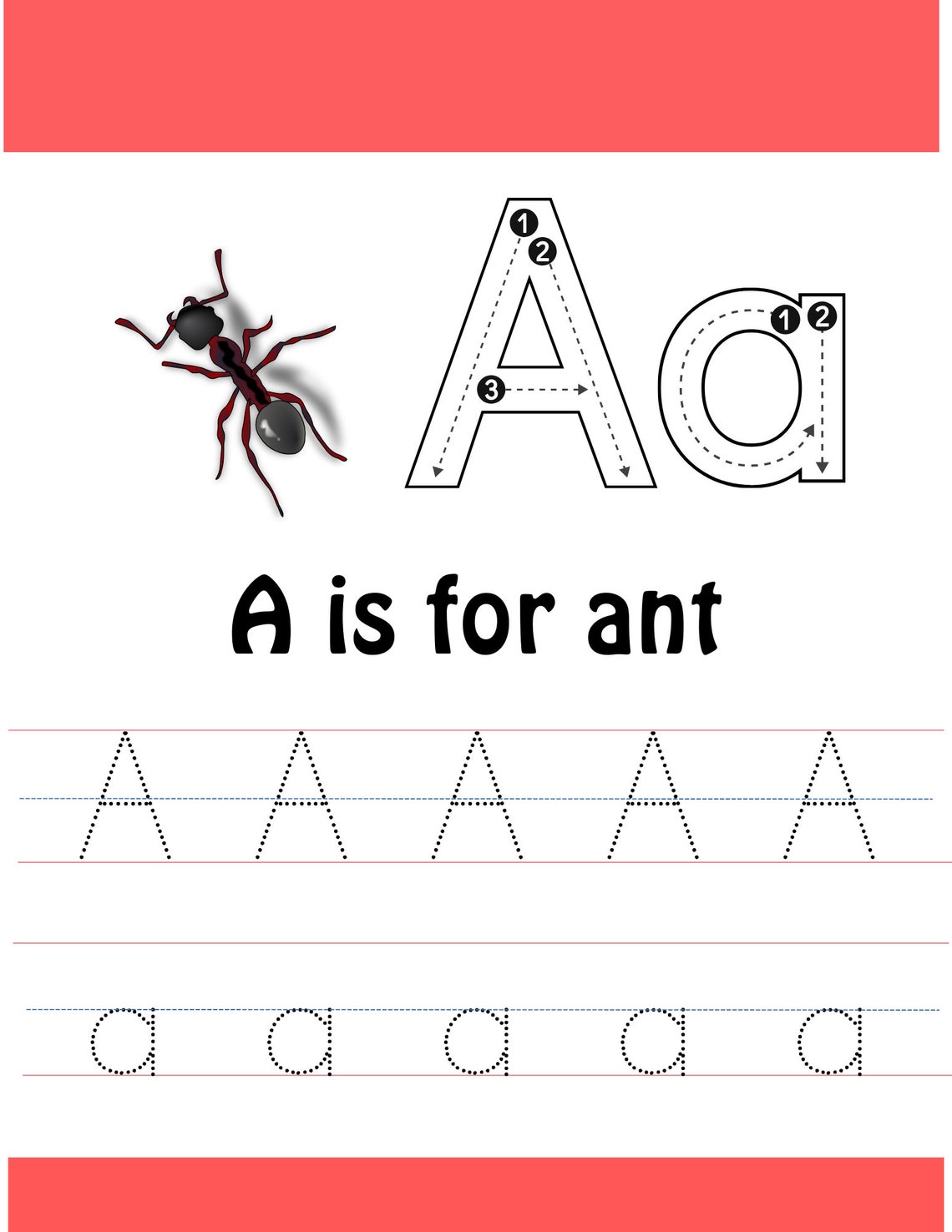 Alphabet Tracing Worksheet! All 26 Letters - Etsy