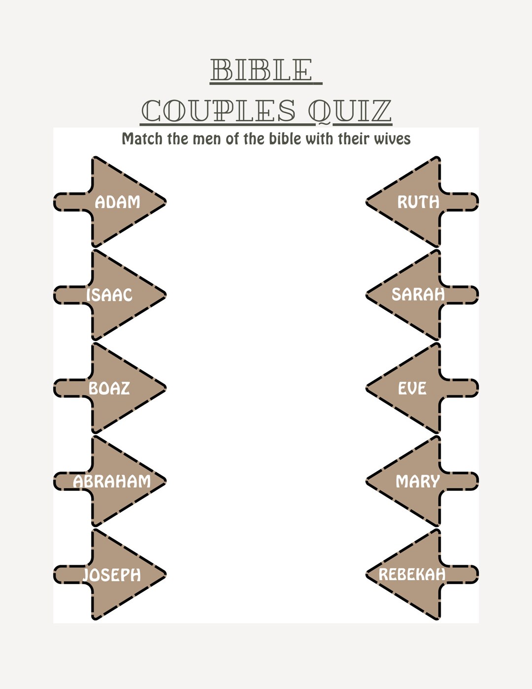 5 Pages of Bible Trivia! Answer Key Included - Etsy